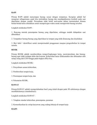 Aplikasi 5R dan tahap-tahapnya | DOC