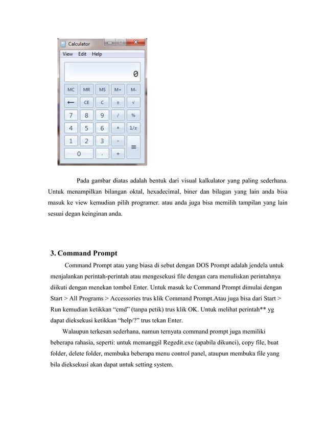 Aplikasi accessories pada windows oleh desi anita | DOCX