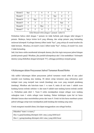 Aplikasi algoritma fruend dalam turnamen round robin | DOCX
