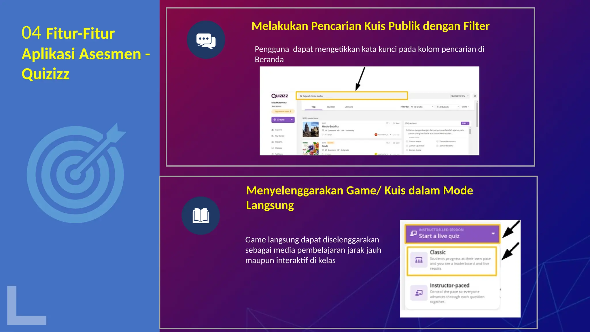 APLIKASI ASESMEN PEMBELAJARAN asesmen dengan quiziz | PPTX