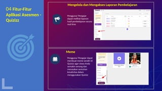 APLIKASI ASESMEN PEMBELAJARAN asesmen dengan quiziz | PPTX