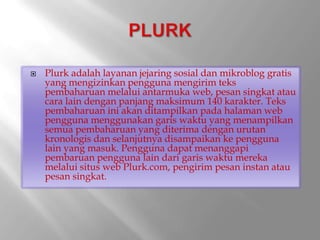 Aplikasi Berbasis Web (Plurk) | PPTX