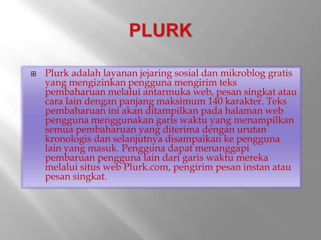 Aplikasi Berbasis Web (Plurk) | PPTX