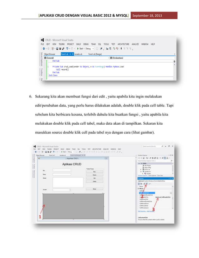 Aplikasi crud dengan visual basic 2012 | PDF