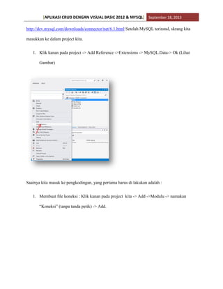 Aplikasi crud dengan visual basic 2012 | PDF