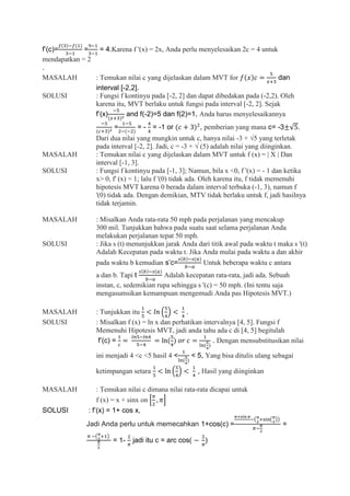 Aplikasi dari turunannya bac | PDF
