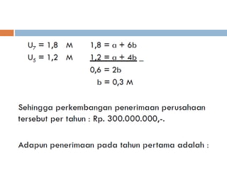 Aplikasi deret hitung | PPTX