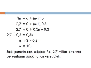 Aplikasi deret hitung | PPTX