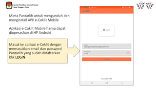 Juknis penggunaan aplikasi ecoklit pilkada 2024 | PPTX