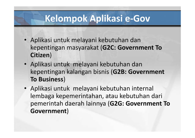 EGov Application in Indonesia | PPT