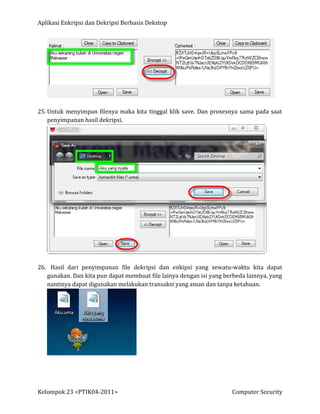 Aplikasi encripsi dan dekripsi berbasis desktop | PDF