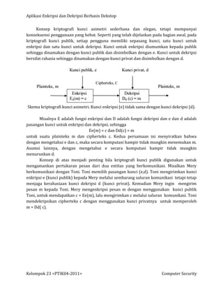 Aplikasi encripsi dan dekripsi berbasis desktop | PDF