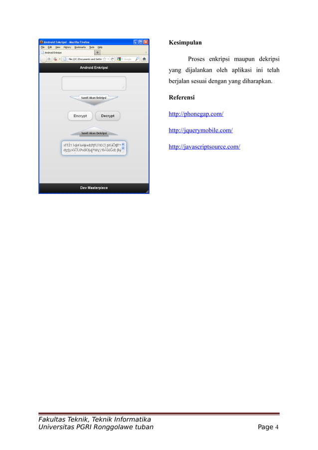 Aplikasi enkripsi dan dekripsi pada android | PDF