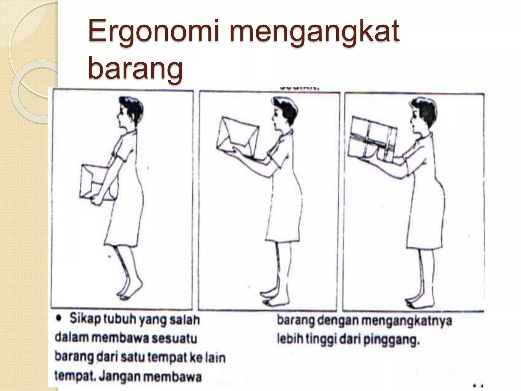 Aplikasi ergonomi pada kesehatan kerja dan kes keluarga | PPTX