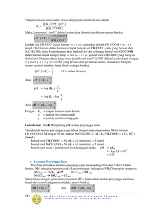 Aplikasi fungsi logaritma dan persamaan eksponen dalam penenttuan p h larutan dan orde reaksi ...