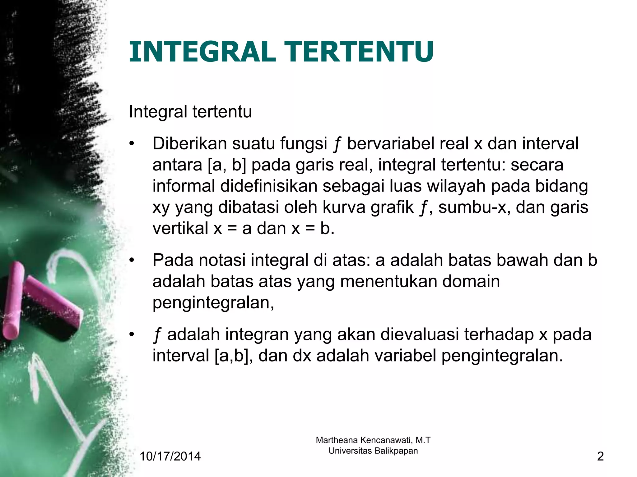 Aplikasi integral | PPTX