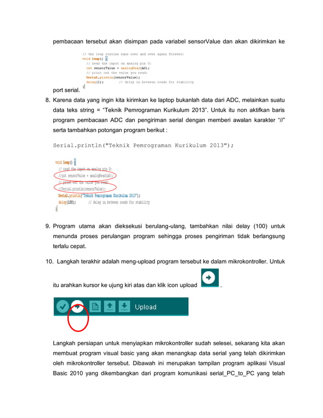 Aplikasi komunikasi serial mikrokontroller | PDF