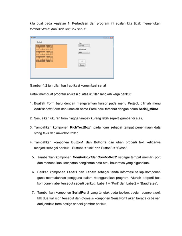 Aplikasi komunikasi serial mikrokontroller | PDF