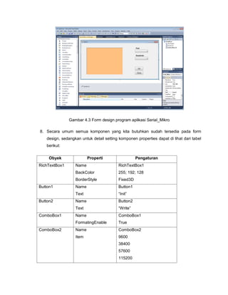 Aplikasi komunikasi serial mikrokontroller | PDF