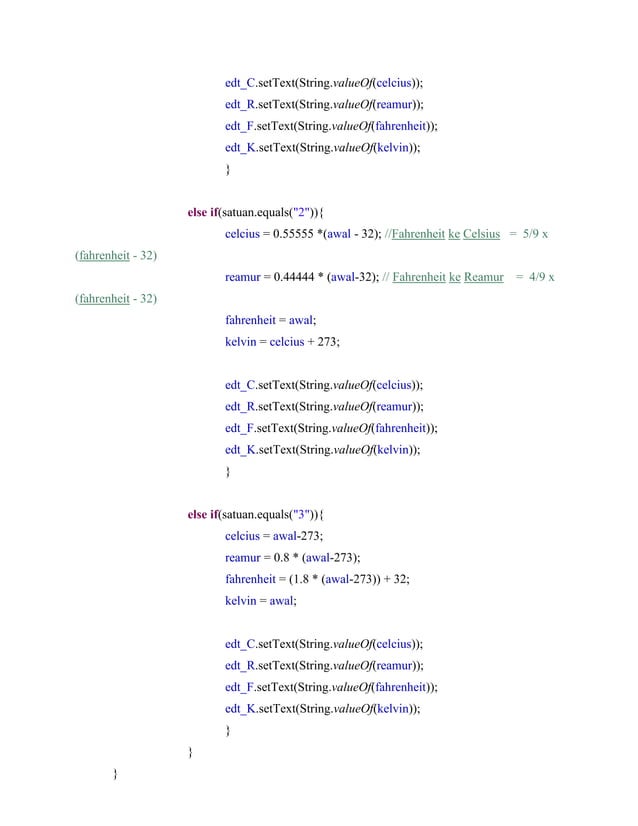 konversi suhu dengan eclipse | PDF