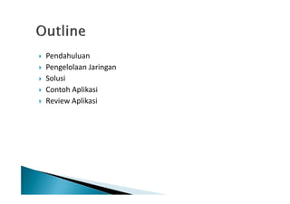 Aplikasi manajemen jaringan | PDF