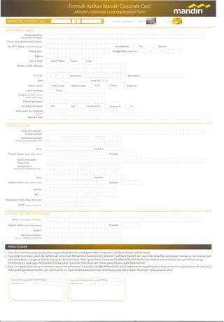 Aplikasi mandiri corporate card | PDF
