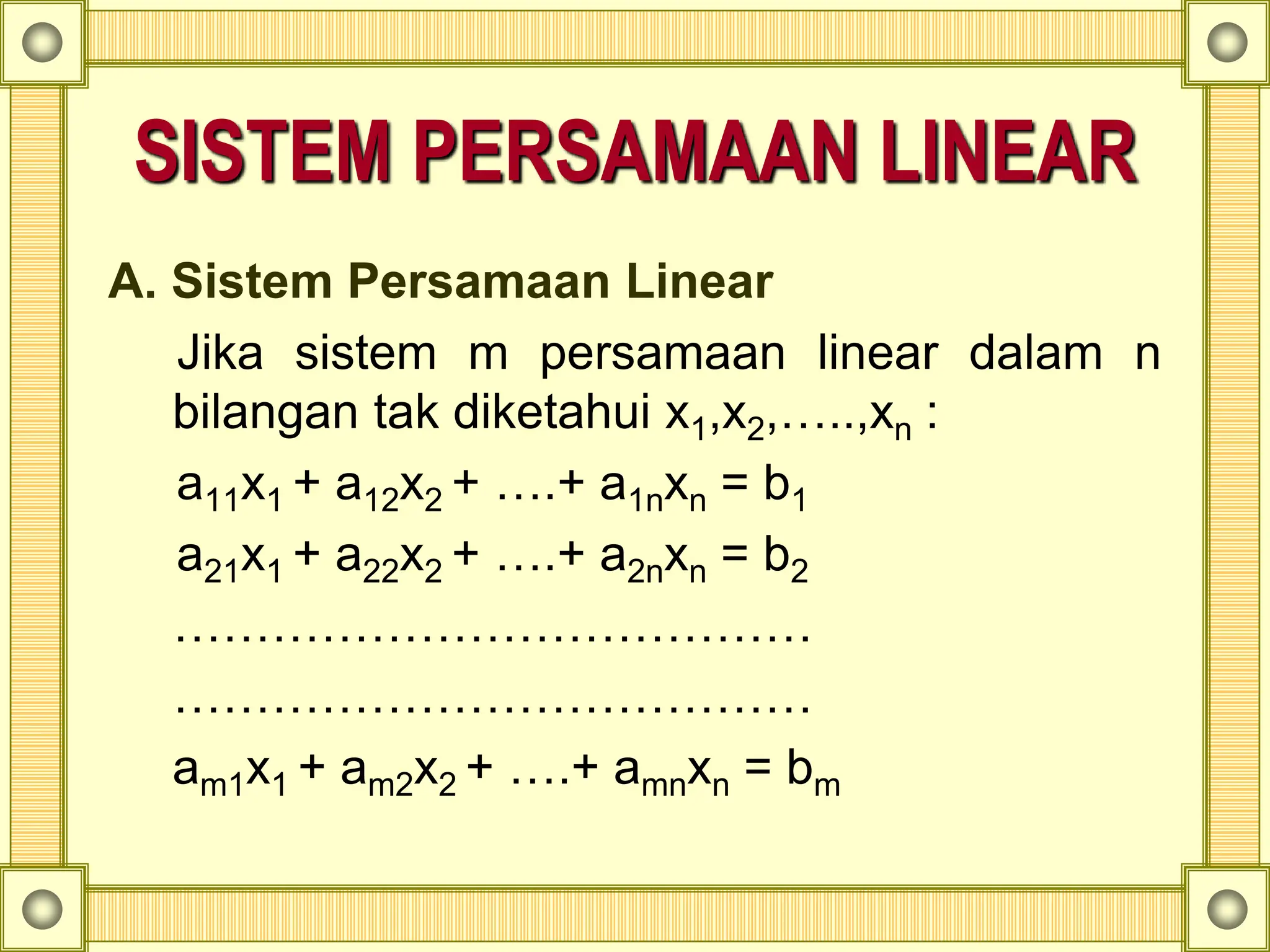 Ppt Aplikasi Matriks sistem persamaan linear.ppt