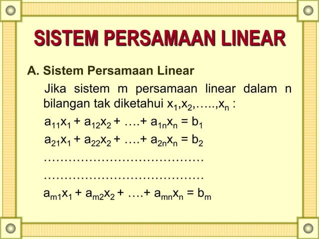 Ppt Aplikasi Matriks sistem persamaan linear.ppt