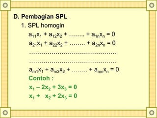 Ppt Aplikasi Matriks sistem persamaan linear.ppt