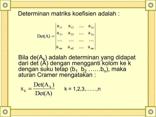 Ppt Aplikasi Matriks sistem persamaan linear.ppt