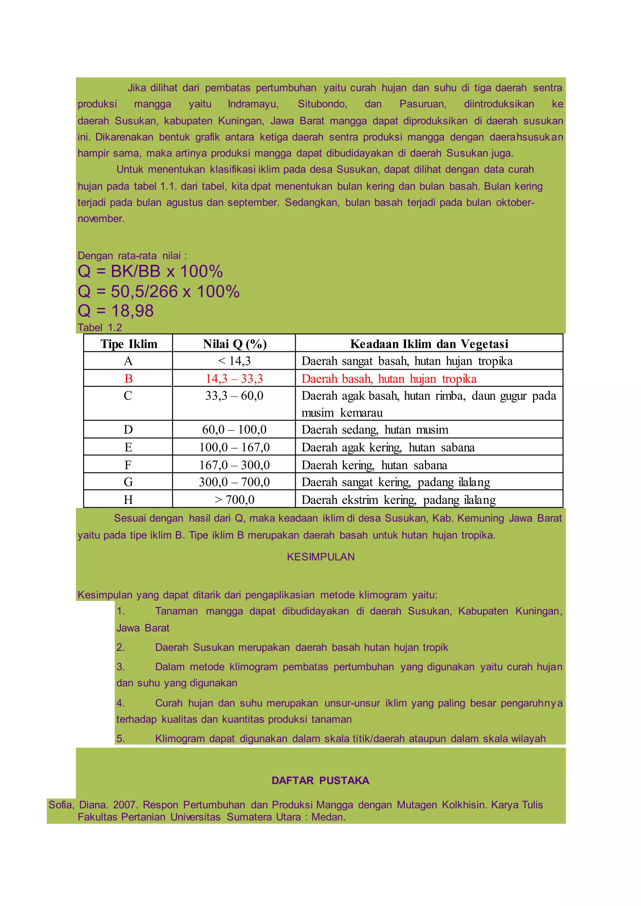 Aplikasi metode klimogram untuk budidaya buah mangga | PDF