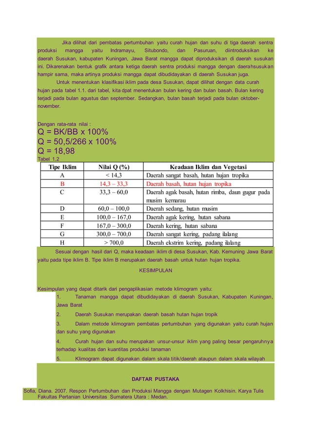 Aplikasi metode klimogram untuk budidaya buah mangga | PDF