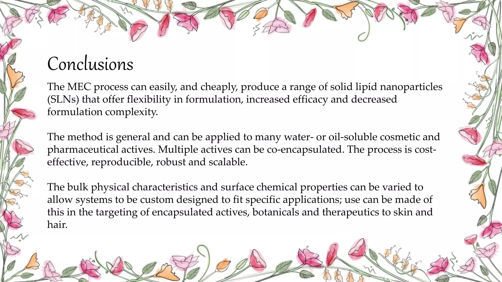 Microencapsulation for Cosmetic Application | PPTX