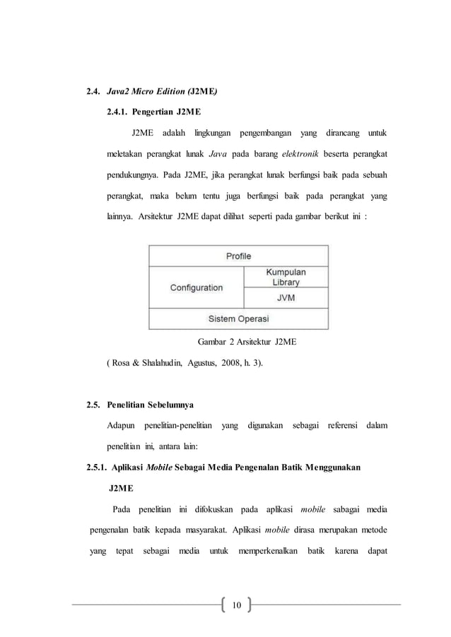 Aplikasi mobile sebagai media pengenalan songket menggunakan J2ME | PDF