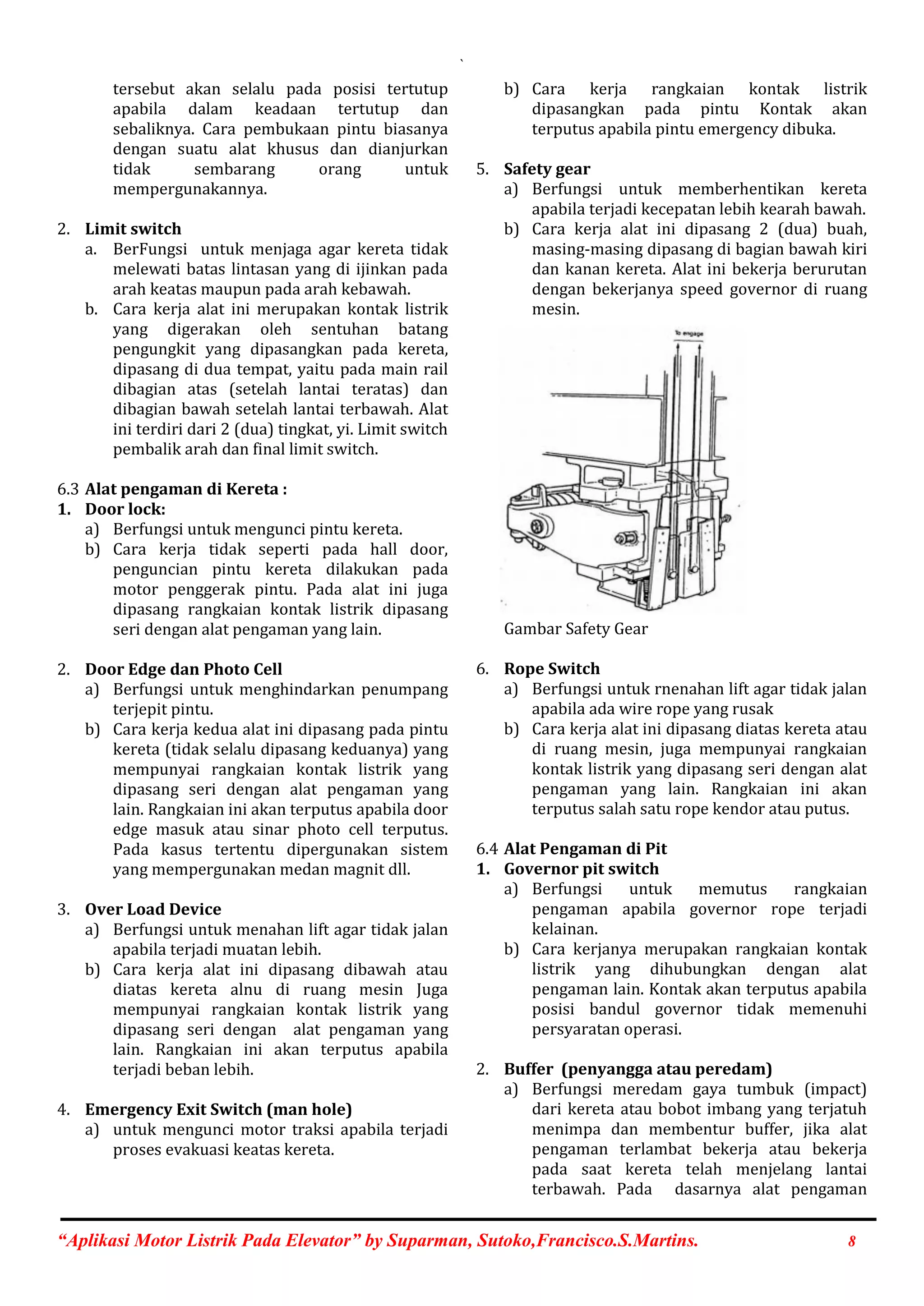 Aplikasi motor listrik pada elevator | PDF