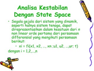 Aplikasi nilai eigen pada sistem tenaga listrik power | PPT