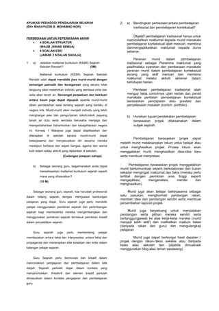 Aplikasi pedagogi pengajaran sejarah (1) | DOC