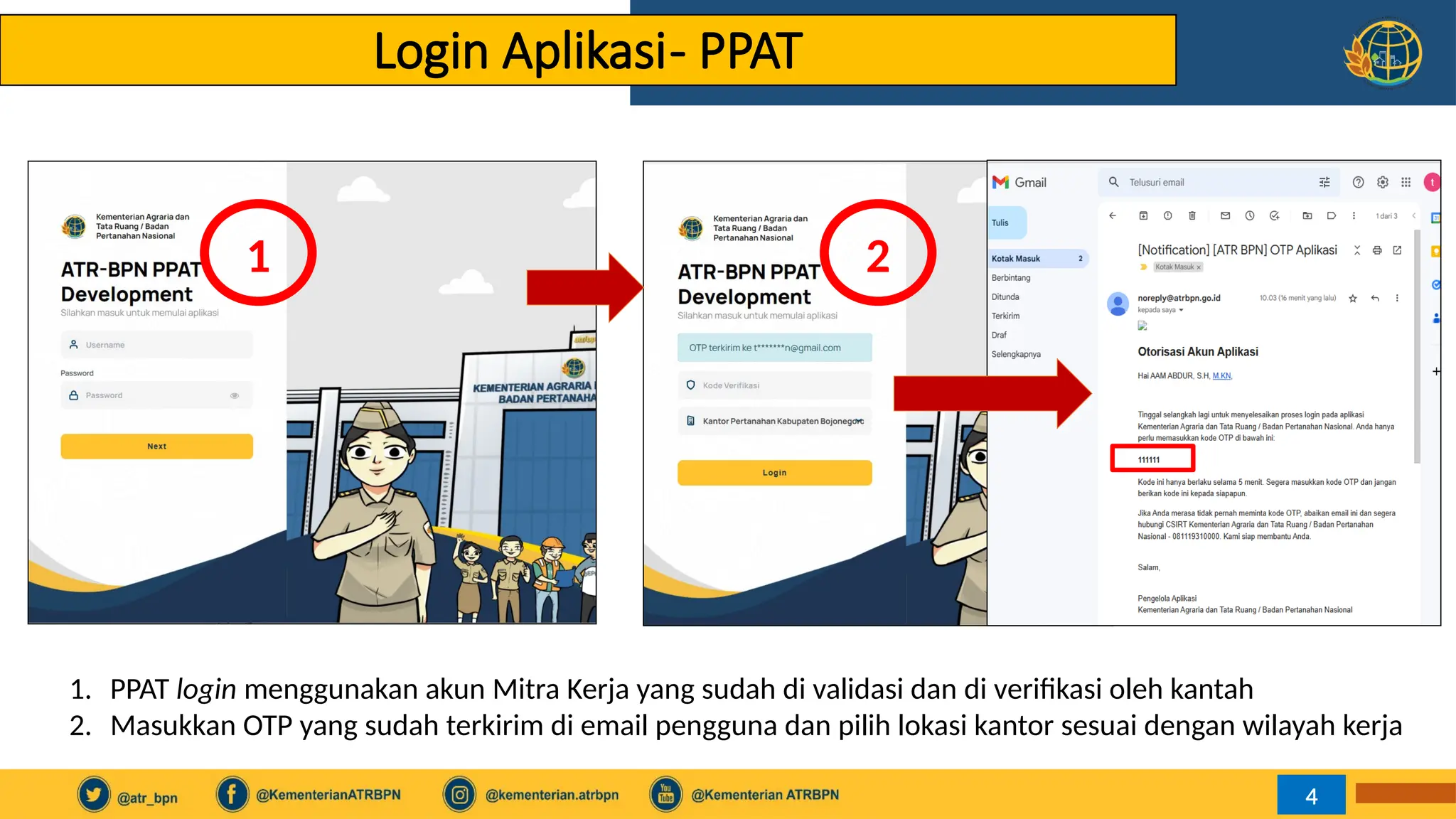 Aplikasi Pelaporan Akta Mitra Kerja PPAT | PPTX