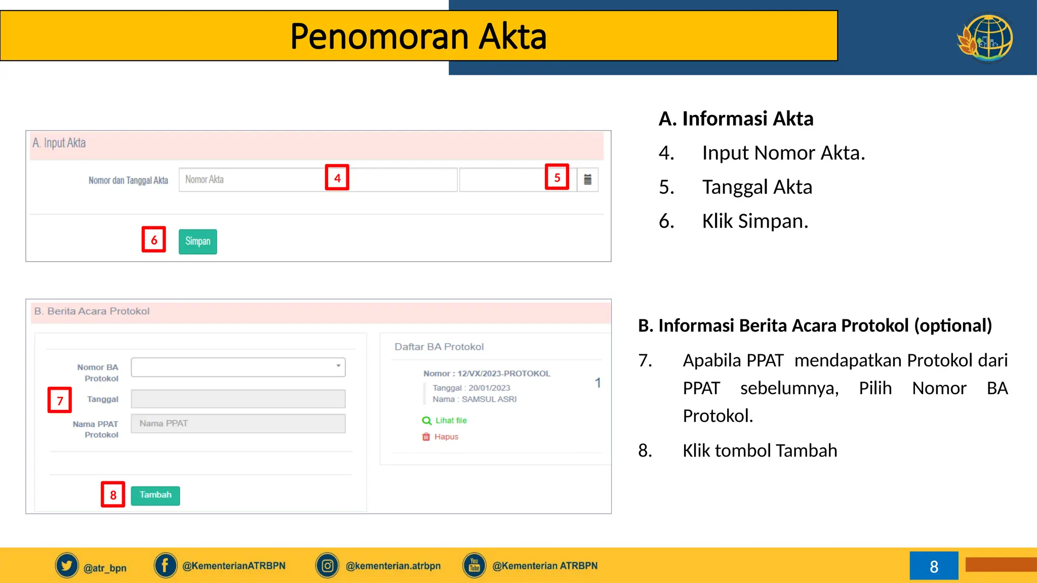 Aplikasi Pelaporan Akta Mitra Kerja PPAT | PPTX