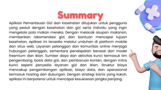 Aplikasi Pemantauan Gizi dan Kesehatan dengan metode Business Model ...