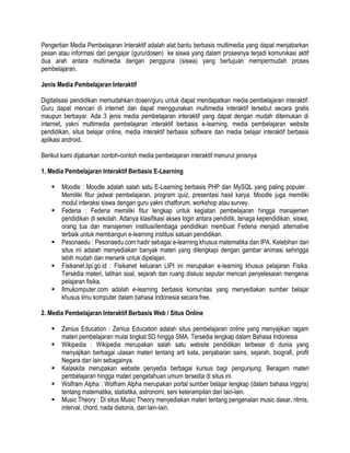 Aplikasi pembuat media pembelajaran interaktif | PDF