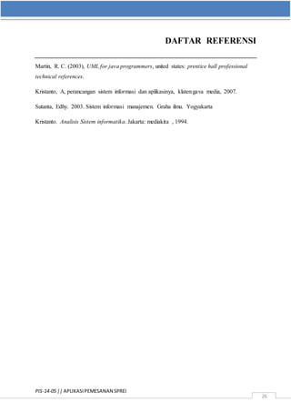 Aplikasi pemesanan sprei berbasis web (audri deliana 6701140271) | PDF