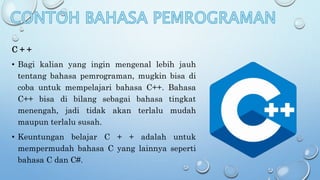 Aplikasi pemrograman | PPT