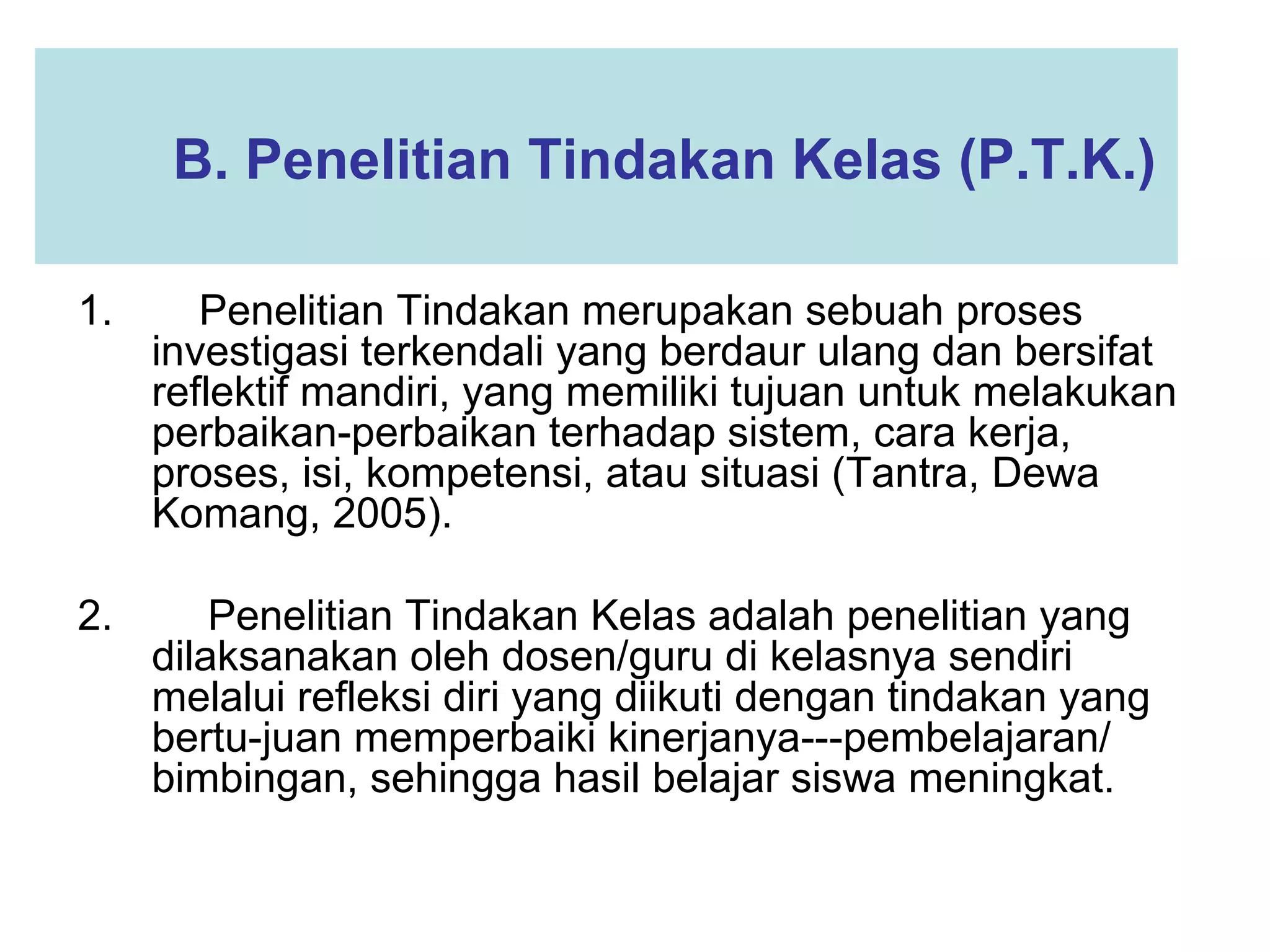 Aplikasi penelitian tindakan kelas | PPT