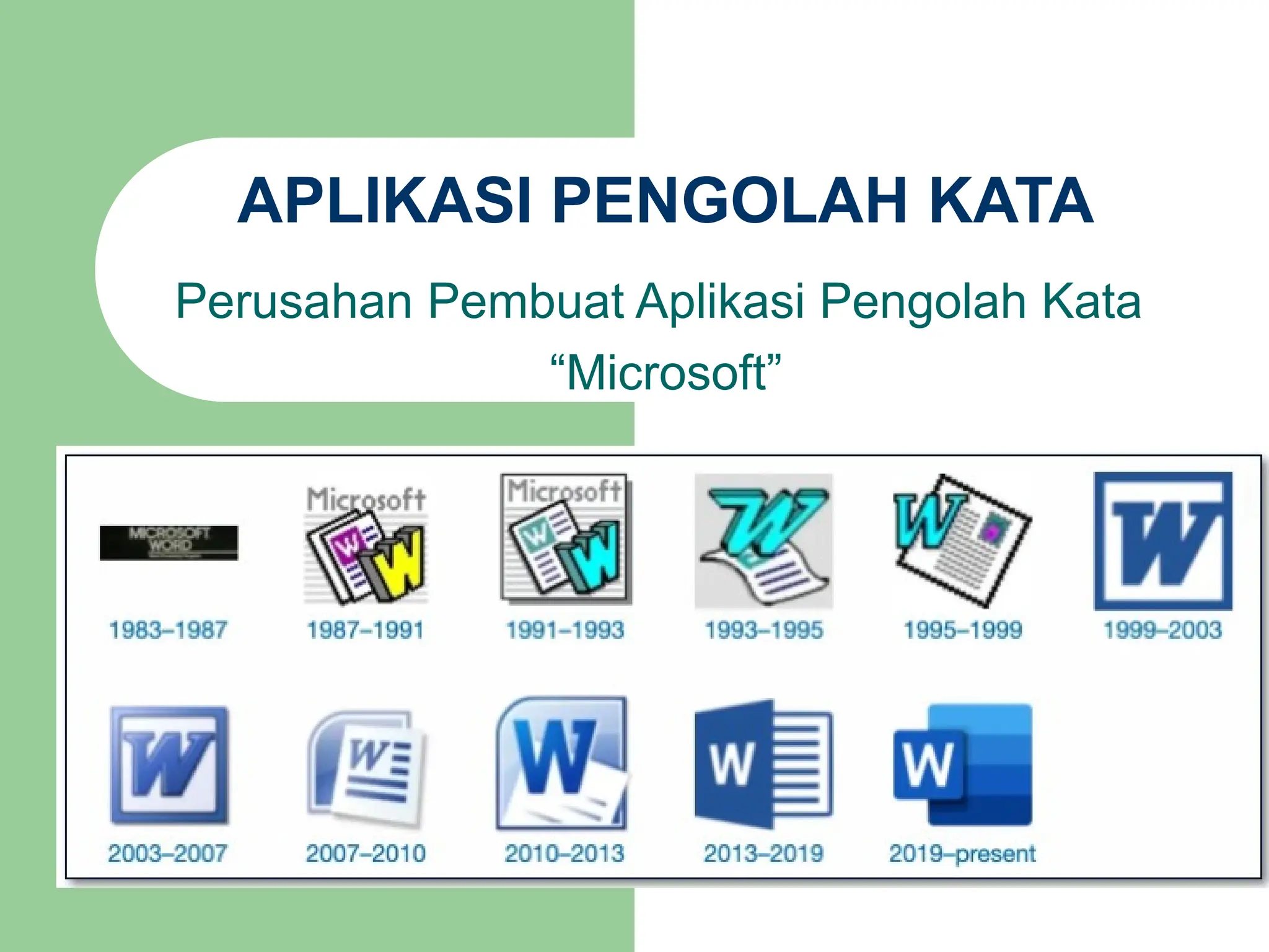 Program Aplikasi Pengolah Kata Microsoft Word | PPT