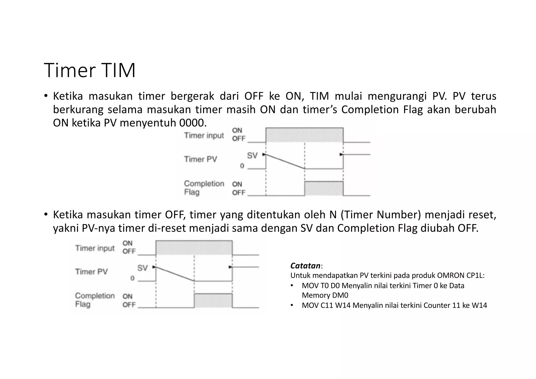 Aplikasi plc timer counter pada produk omron | PDF