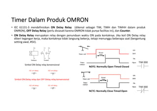 Aplikasi plc timer counter pada produk omron | PDF