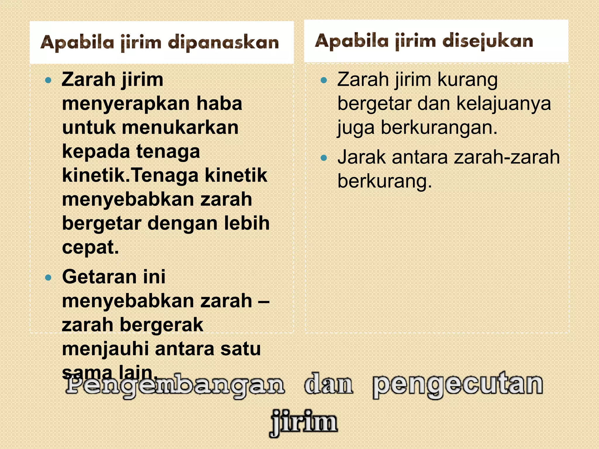 Aplikasi prinsip pengembangan dan pengecutan jirim | PPTX
