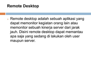 Aplikasi remote desktop | PPTX