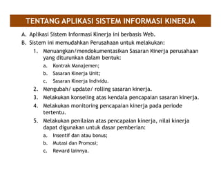Aplikasi sistem manajemen informasi kinerja performance management system | PDF
